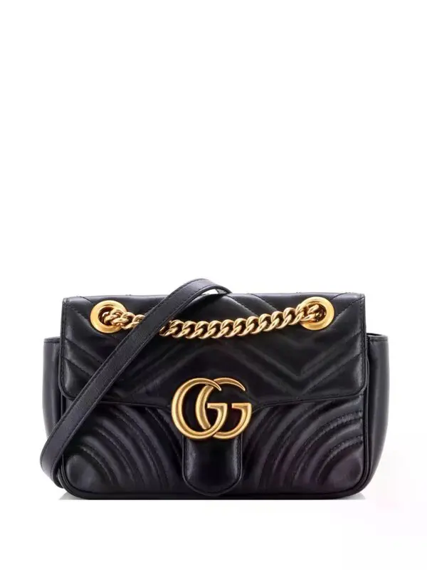 Gucci Gg Marmont Flap Bag Mini - Black