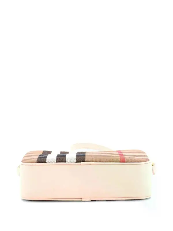Burberry Camera Bag House Check Canvas Crossbody Bag - Brown