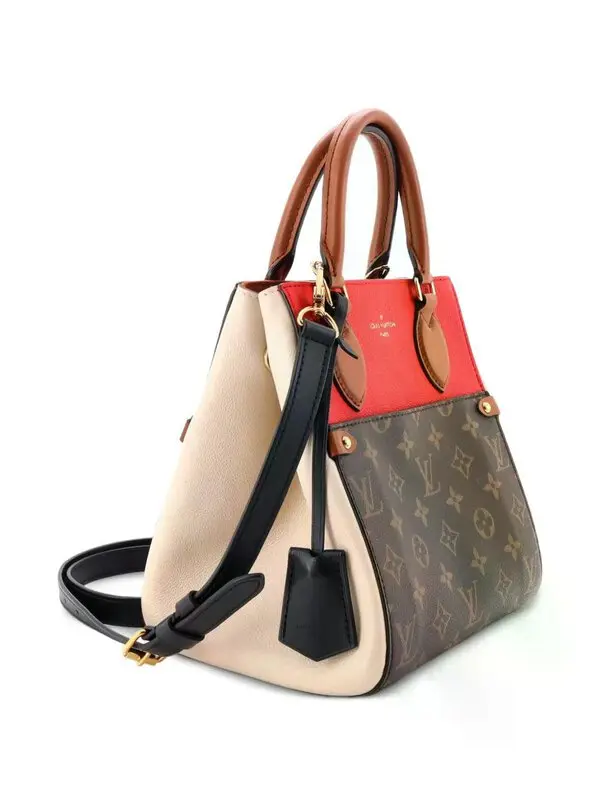 LOUIS VUITTON Fold Tote Monogram Canvas And Leather Pm Satchel