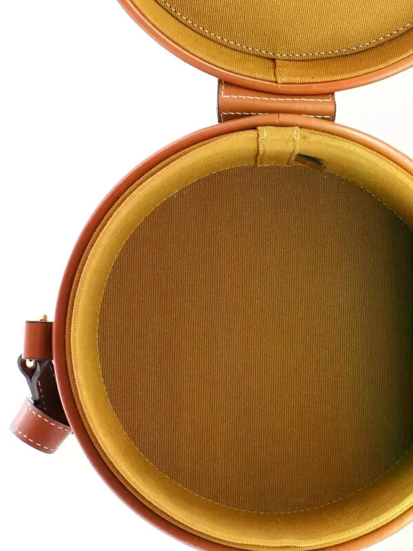 Celine Tambour Bag Triomphe Coated Canvas Medium - Brown