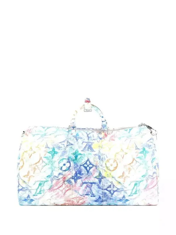 LOUIS VUITTON Keepall Bandouliere 50 Travel Bag Monogram Pastel Multicolor Limited Edition