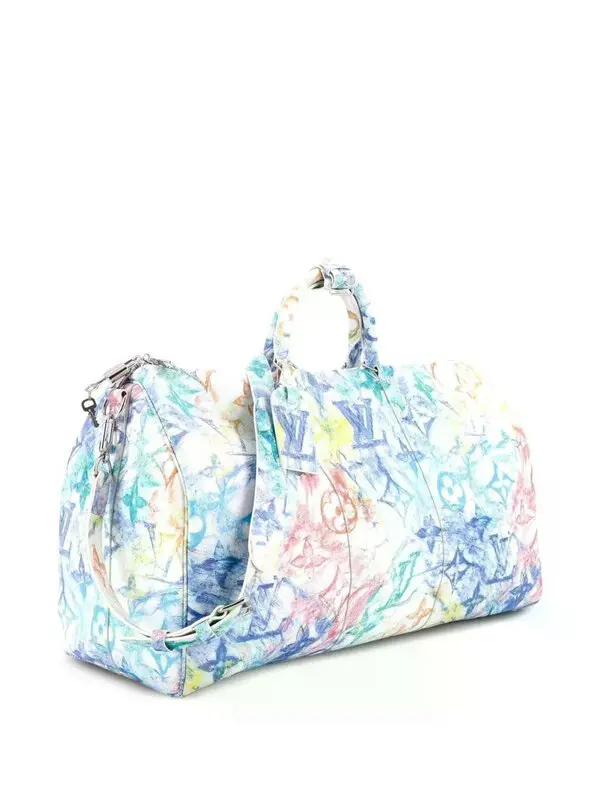 LOUIS VUITTON Keepall Bandouliere 50 Travel Bag Monogram Pastel Multicolor Limited Edition