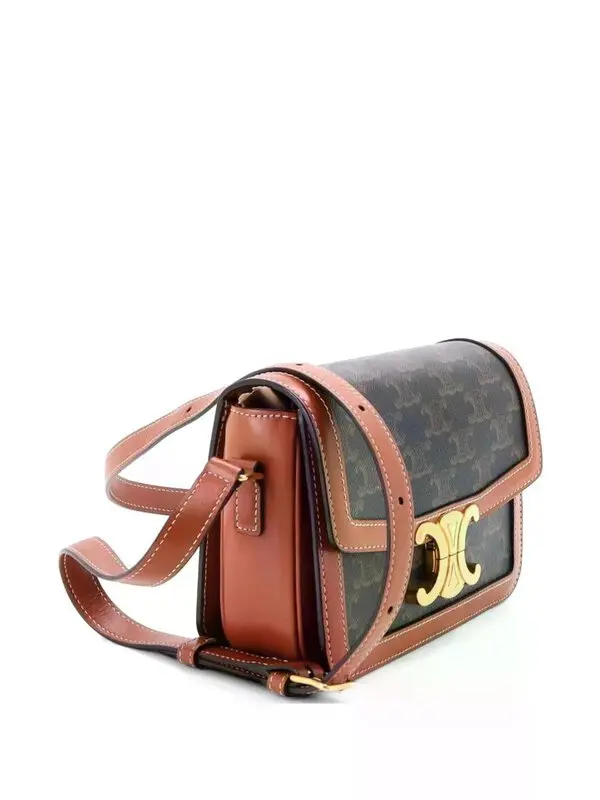 Celine Triomphe Coated Canvas Teen Shoulder Bag - Brown