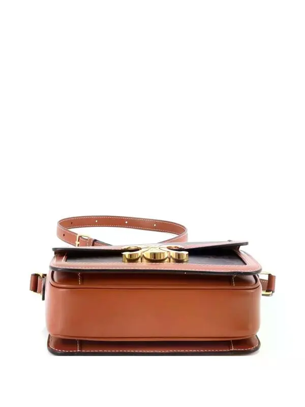 Celine Triomphe Coated Canvas Teen Shoulder Bag - Brown