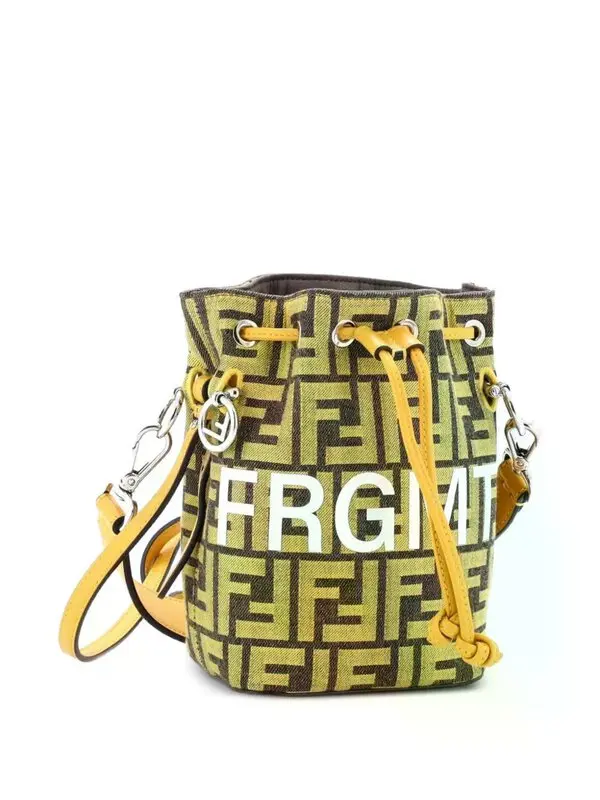 Fendi X Fragment Mon Tresor Zucca Canvas Mini Bucket Bag