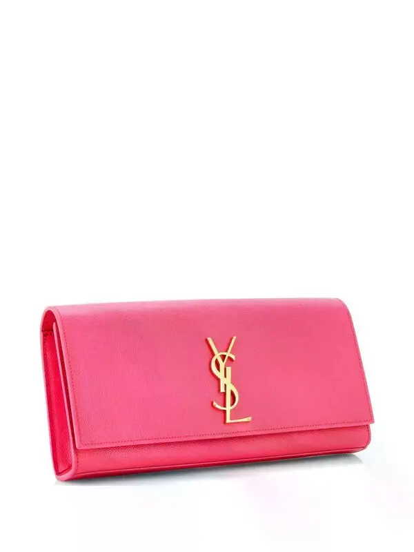 Saint Laurent Classic Monogram Long Clutch - Pink