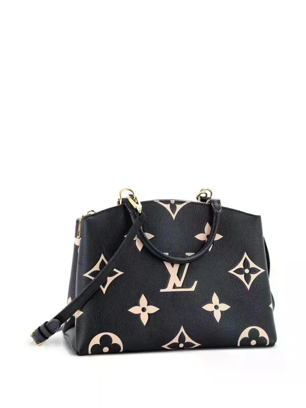 LOUIS VUITTON Petit Palais Handbag Bicolor Monogram Empreinte Giant - Black