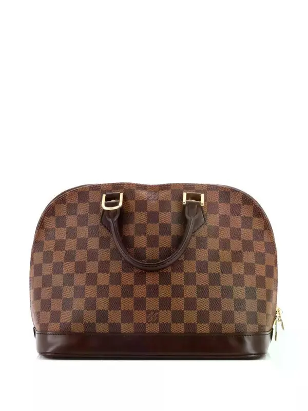 LOUIS VUITTON Vintage Alma Handbag Damier Pm Satchel - Brown