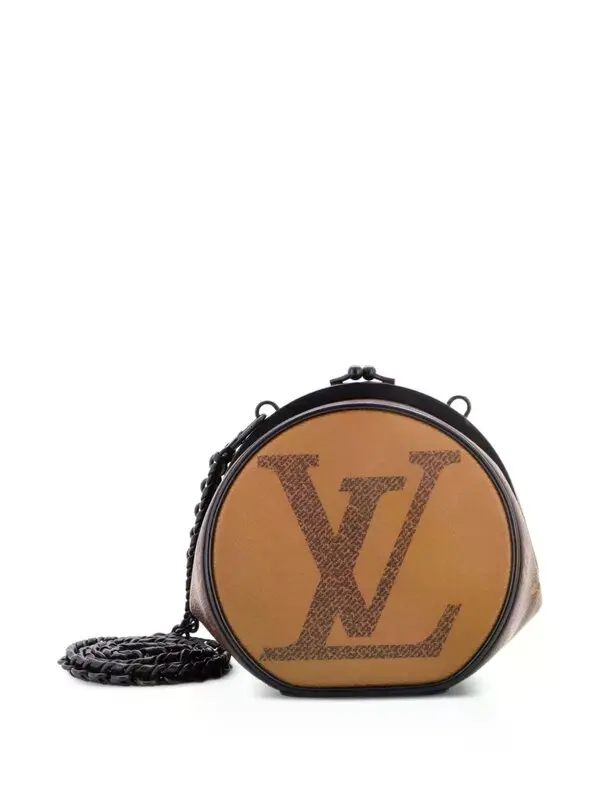 LOUIS VUITTON Boursicot Boite Chapeau Reverse Monogram Giant Shoulder Bag - Brown