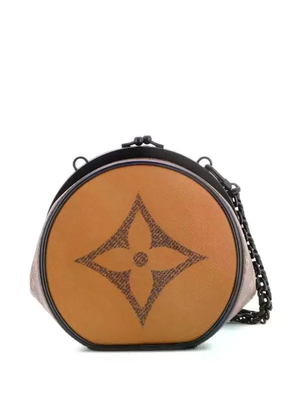 LOUIS VUITTON Boursicot Boite Chapeau Reverse Monogram Giant Shoulder Bag - Brown