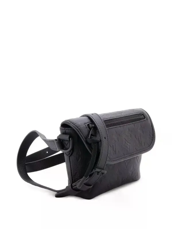 LOUIS VUITTON Pulse Wearable Wallet Monogram Shadow Leather Belt Bag - Black