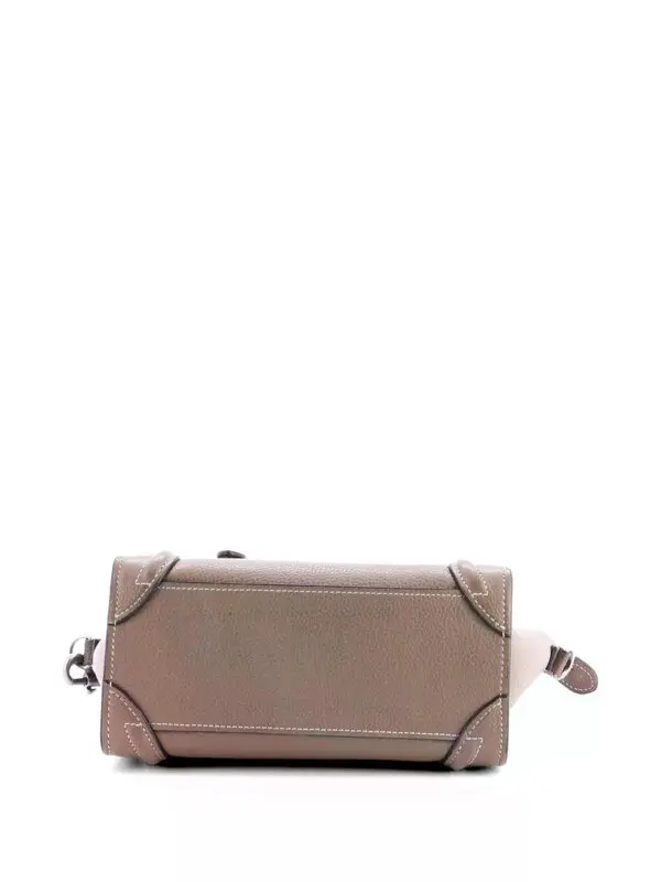 Celine Luggage Bag Grainy Leather Nano Crossbody Bag - Brown