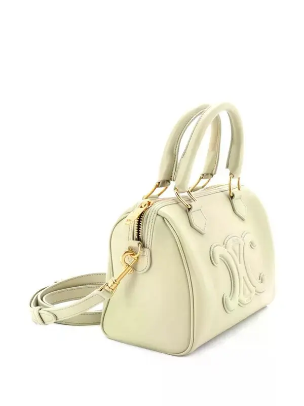 Celine Cuir Triomphe Boston Bag Small Satchel - Green