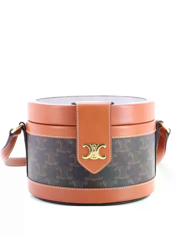 Celine Tambour Bag Triomphe Coated Canvas Medium