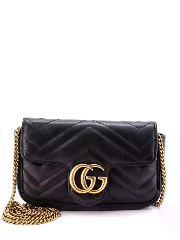 Gucci Gg Marmont Super Mini Flap Bag - Black