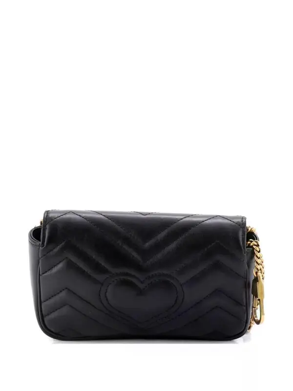 Gucci Gg Marmont Super Mini Flap Bag - Black