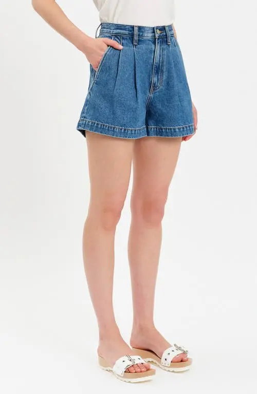 DAZE Pleated Denim Shorts
