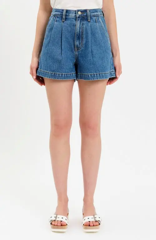 DAZE Pleated Denim Shorts