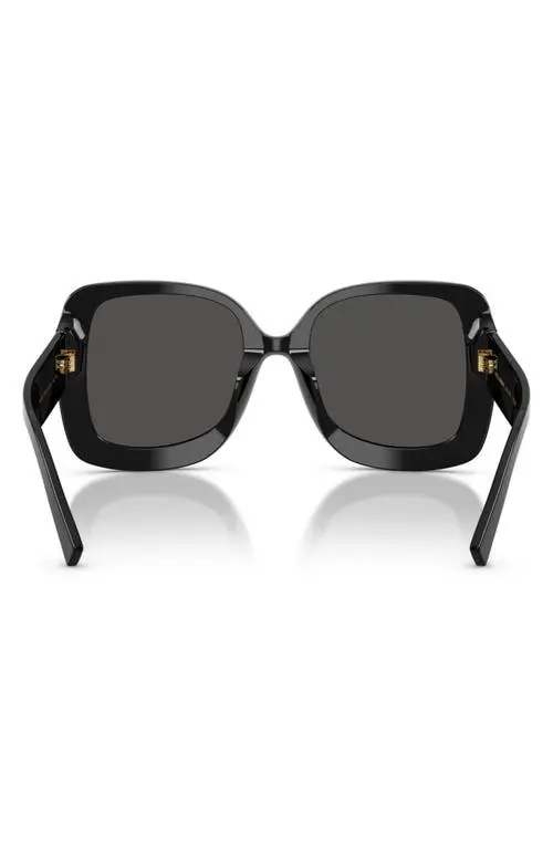 Dolce & Gabbana 55mm Square Sunglasses - Black/dark Grey