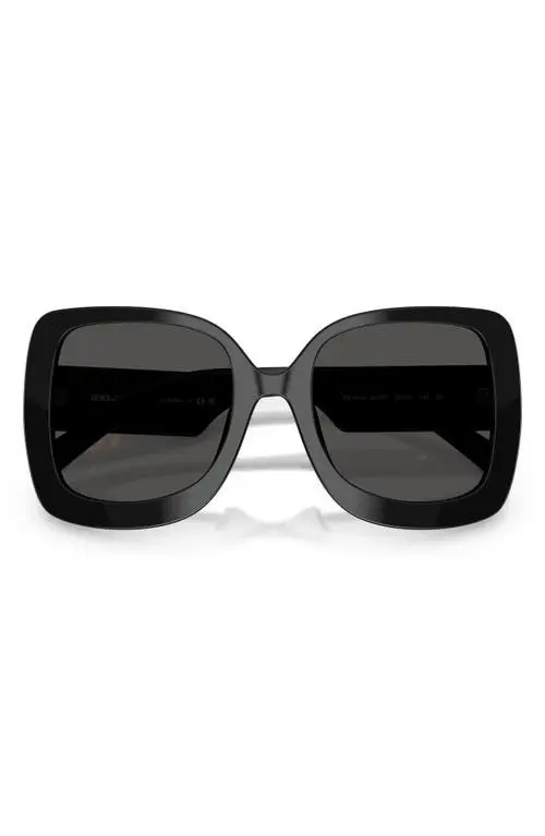 Dolce & Gabbana 55mm Square Sunglasses - Black/dark Grey