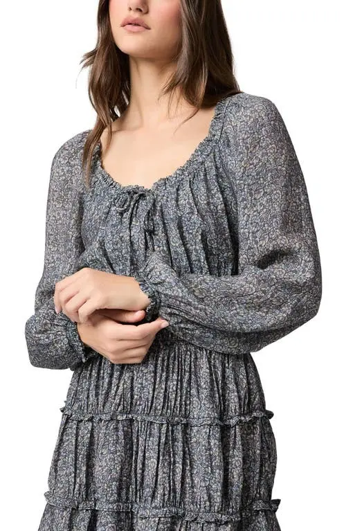 Paige Kenmare Floral Tiered Dress - Navy Multi