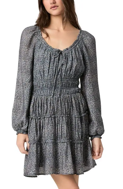 Paige Kenmare Floral Tiered Dress - Navy Multi