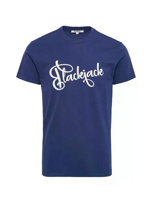 BLACKJACK Logo-detail T-shirt - Blue