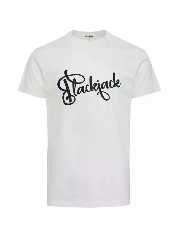 BLACKJACK Logo-print T-shirt - White