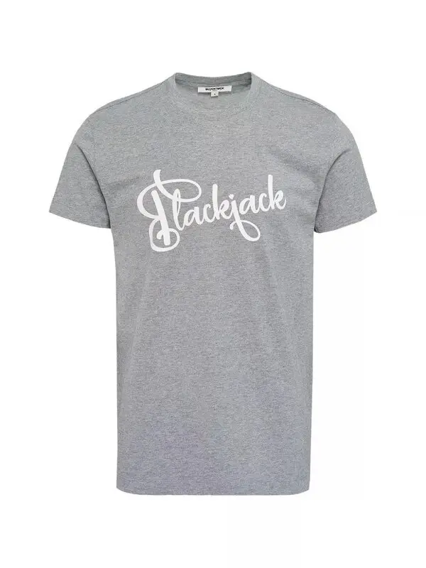 BLACKJACK Logo-lettering T-shirt - Grey