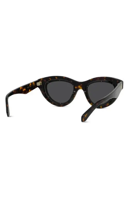 Loewe Anagram 53mm Cat Eye Sunglasses - Dark Havana/smoke