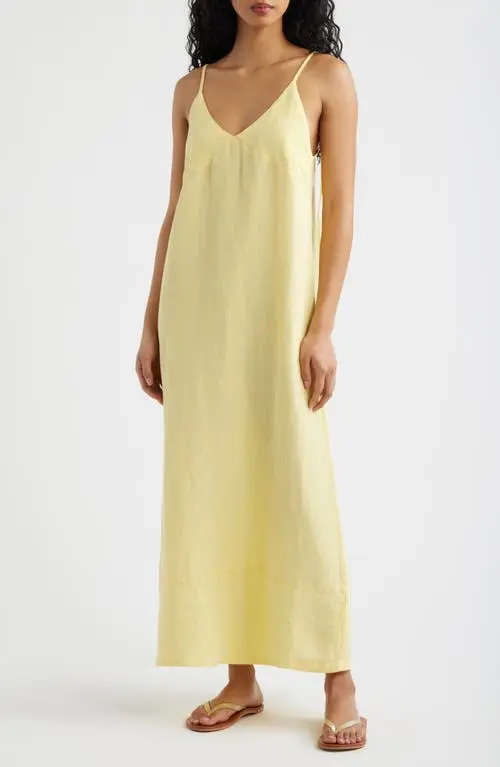 Rip Curl Aloha Linen Blend Maxi Sundress - Banana