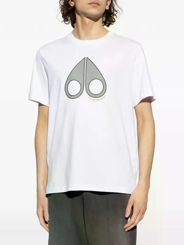 Moose Knuckles Logo Graphic T-shirt - White