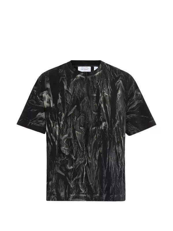 Off-White Patterned T-shirt - Black