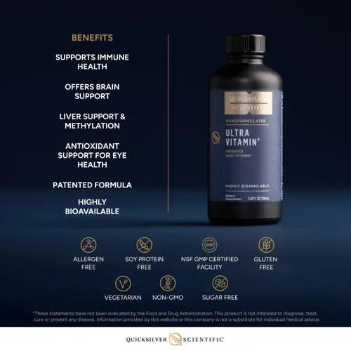 QUICKSILVER SCIENTIFIC Liposomal Ultra Vitamin Liquid Multivitamin With Antioxidant Support