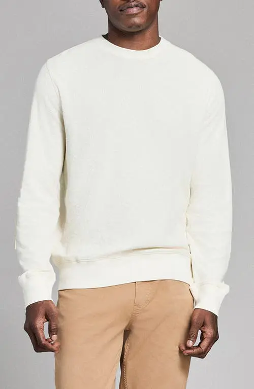 Billy Reid Rib Crinkle Cotton Sweatshirt - White