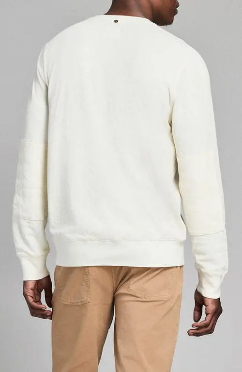 Billy Reid Rib Crinkle Cotton Sweatshirt - White