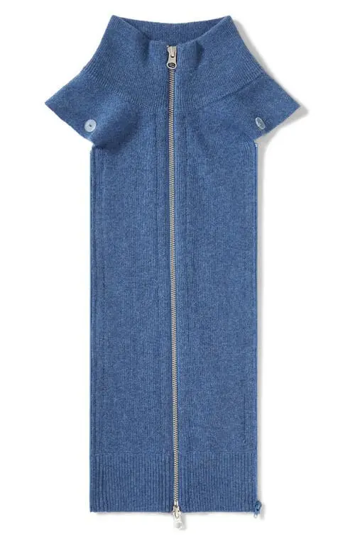 Veronica Beard Uptown Merino Wool & Cashmere Dickey - Blue Coast Melange