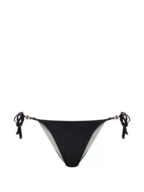 Bond Eye Anali Reversible Beaded-tie Bikini Briefs - Black