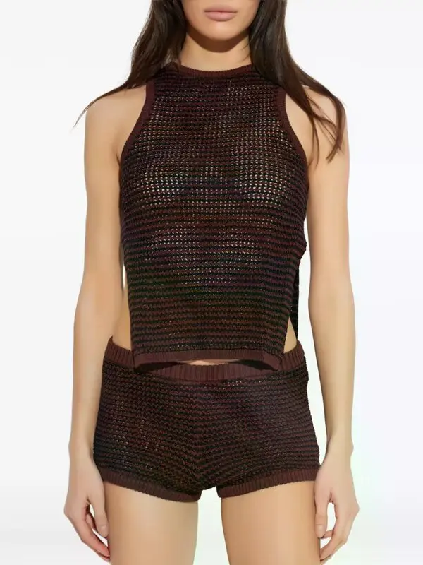 Bond Eye Asher Open-knit Top - Brown