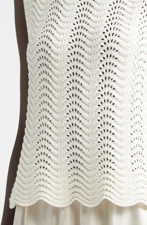 Loulou De Saison Vittoria Open Knit Sleeveless Sweater