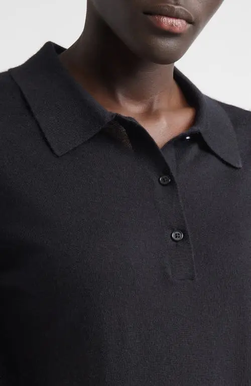 Loulou De Saison Migo Short Sleeve Cashmere Polo Sweater