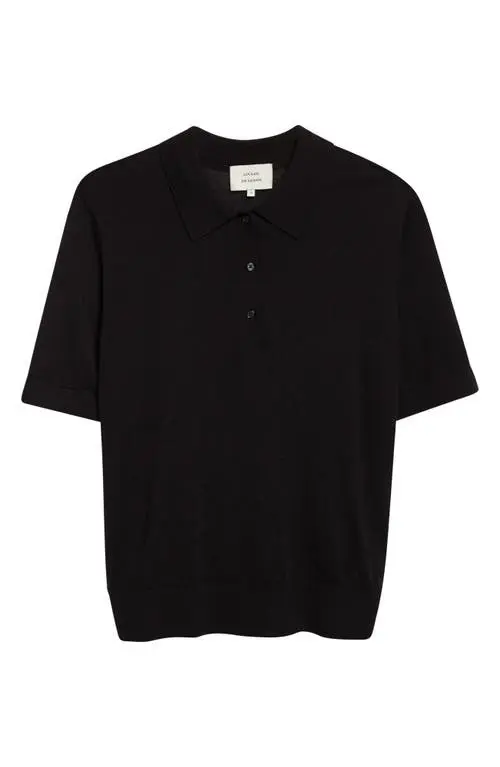 Loulou De Saison Migo Short Sleeve Cashmere Polo Sweater
