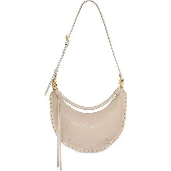 Rebecca Minkoff Darren Small Crescent Leather Crossbody Bag - Stone