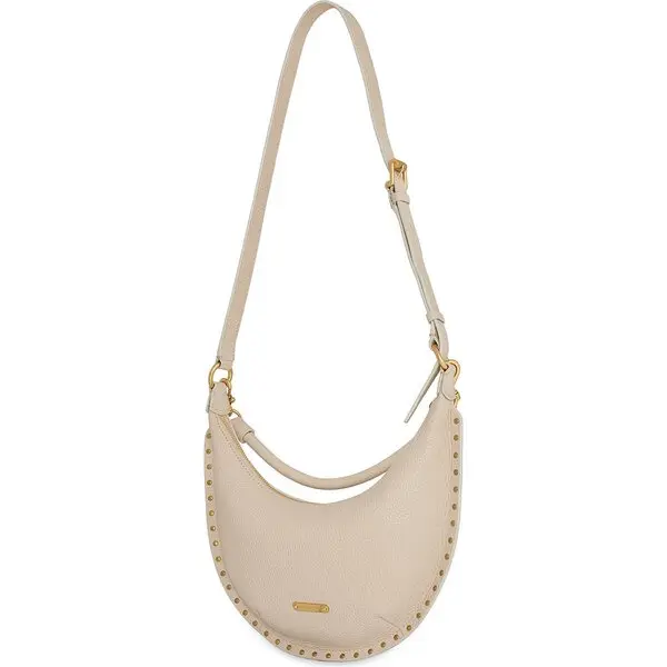 Rebecca Minkoff Darren Small Crescent Leather Crossbody Bag - Stone