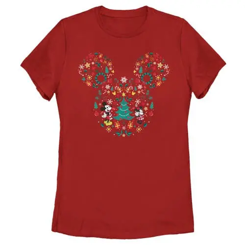 MICKEY & FRIENDS Christmas Silhouette Graphic T-shirt