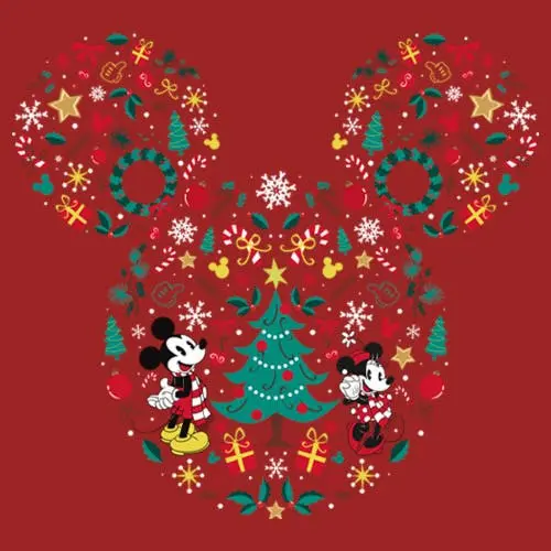 MICKEY & FRIENDS Christmas Silhouette Graphic T-shirt
