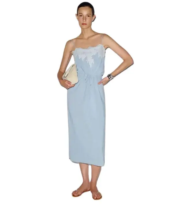 REFORMATION Alondra Lace Dress - Blue