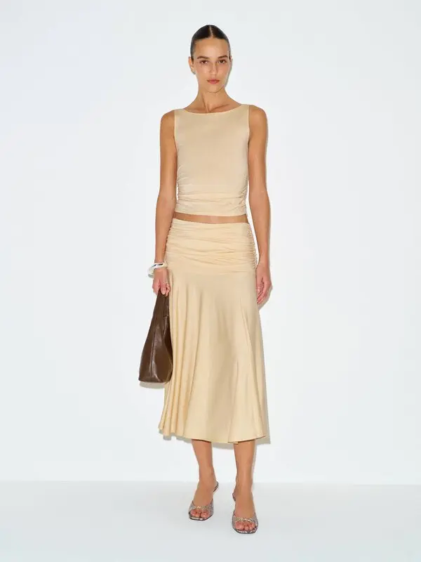 REFORMATION Demi Knit Two Piece Set - Yellow