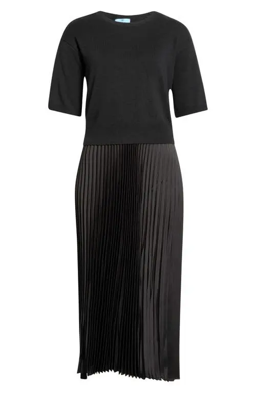 CECE DUPRAZ Sweater And Pleated Skirt Two-piece Set - Rich Black