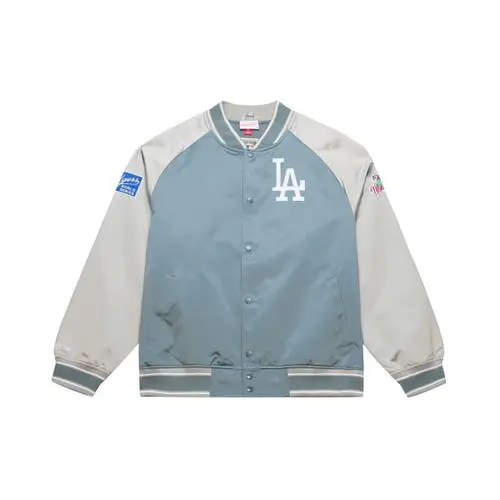 Mitchell & Ness Los Angeles Dodgers Thunderstorm Head Coach Lightweight Satin Jacket
